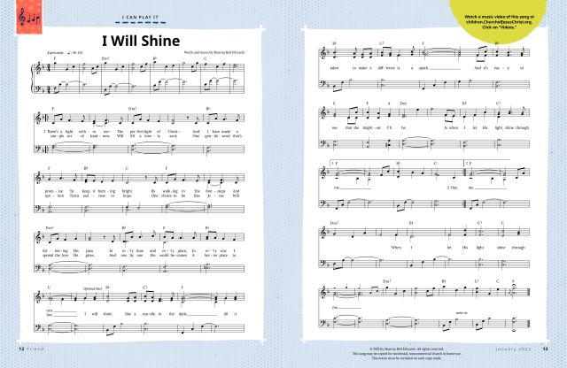 I Will Shine | Primary Song Activities